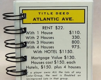 Ventnor Ave. Monopoly Notepad Journal Spiral Bound Notebook - Etsy