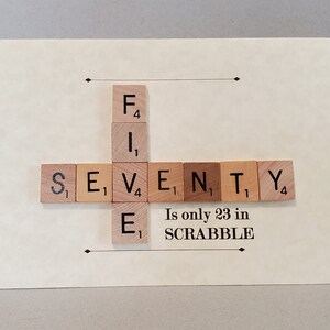 Custom Birthday Card, Made to Order, Actual Scrabble Tiles, Scrabble ...
