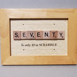 70 is Only 13 in Scrabble - Etsy