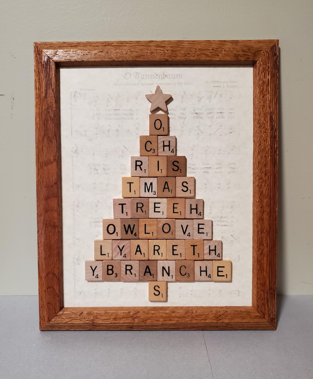 O Tannenbaum, O Christmas Tree Plaque, Scrabble Tiles, Christmas Decor ...