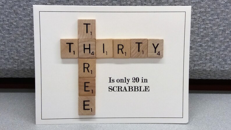 Custom Birthday Card Made to Order Scrabble Tile Birthday | Etsy