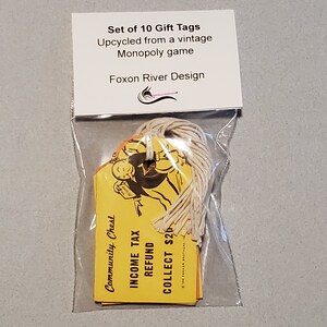 Set of 10 Monopoly Gift Tags, Chance Cards, Community Chest Cards, Pre ...