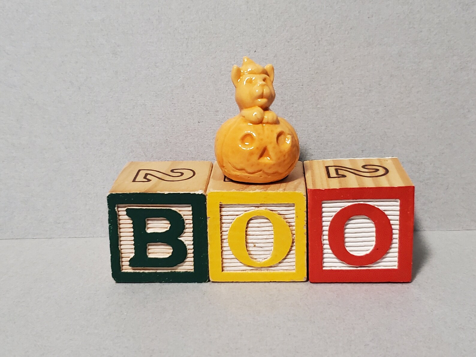 Halloween Décor Wade Whimsey Cat in Pumpkin Boo Vintage | Etsy