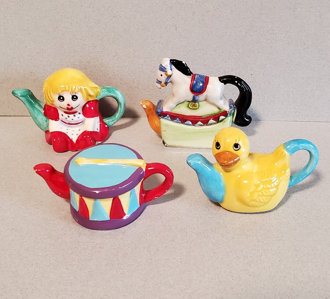 Red Rose Tea Promotion, Miniature Teapots, Toy Chest Series, Drum ...