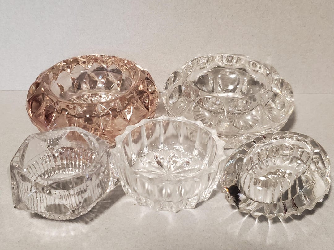 Cape Cod Vintage Glass Salt Cellars, Round and Oval Antique Salt ...