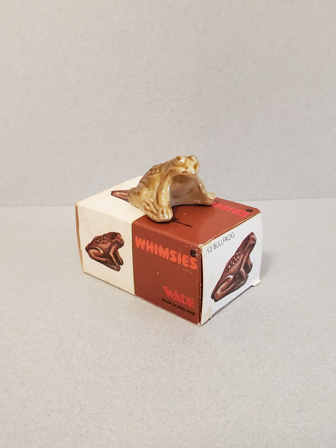 Vintage Wade Whimsies, Bullfrog Original Box, Froggie, Set 11 1979 ...