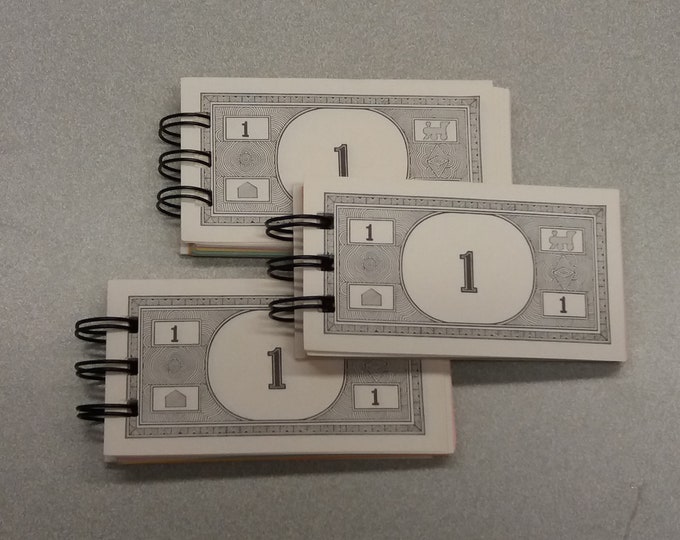 Monopoly Money Notepads, Set of 3, Spiral Bound, Actual Monopoly Paper ...