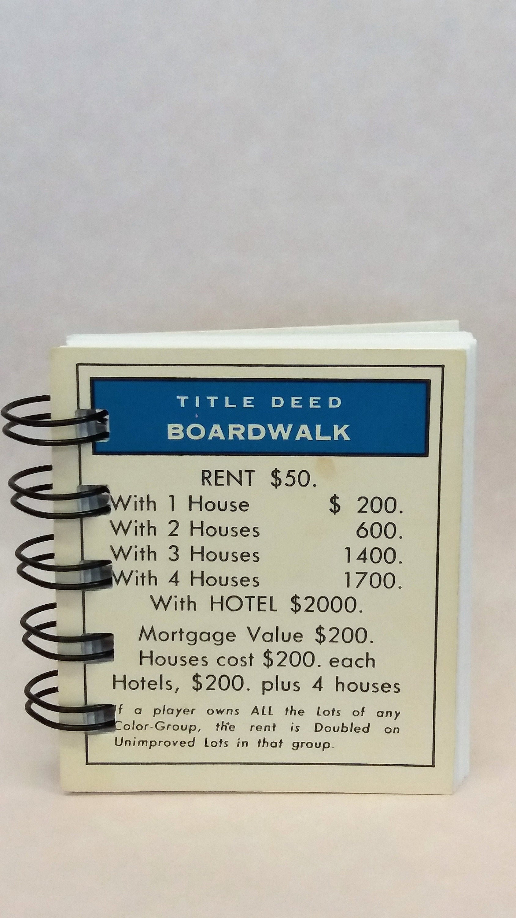 Monopoly Property Cards Boardwalk