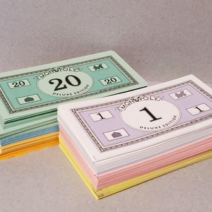 Deluxe Edition, Genuine Monopoly Money, Complete Set, 1995, Paper Money ...