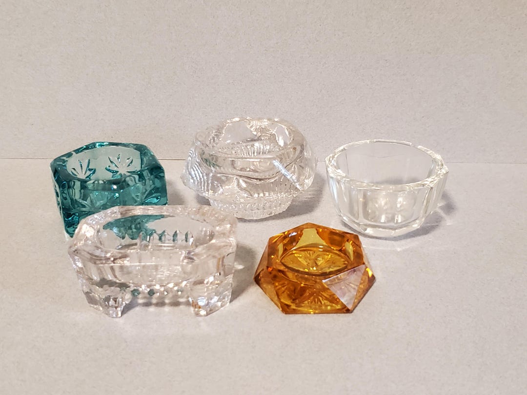 Vintage Glass Salt Cellars, Antique Salt Cellar, Crystal Salt Cellar ...
