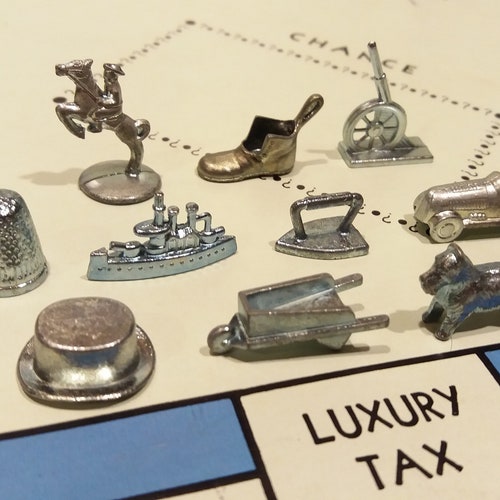 3 Vintage Metal Monopoly Game Pieces - Etsy