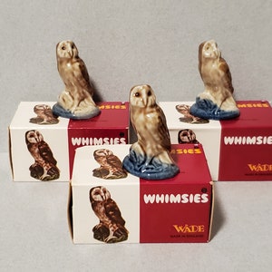 Wade Whimsies Barn Owl With Original Box Set 8 1977 Vintage - Etsy