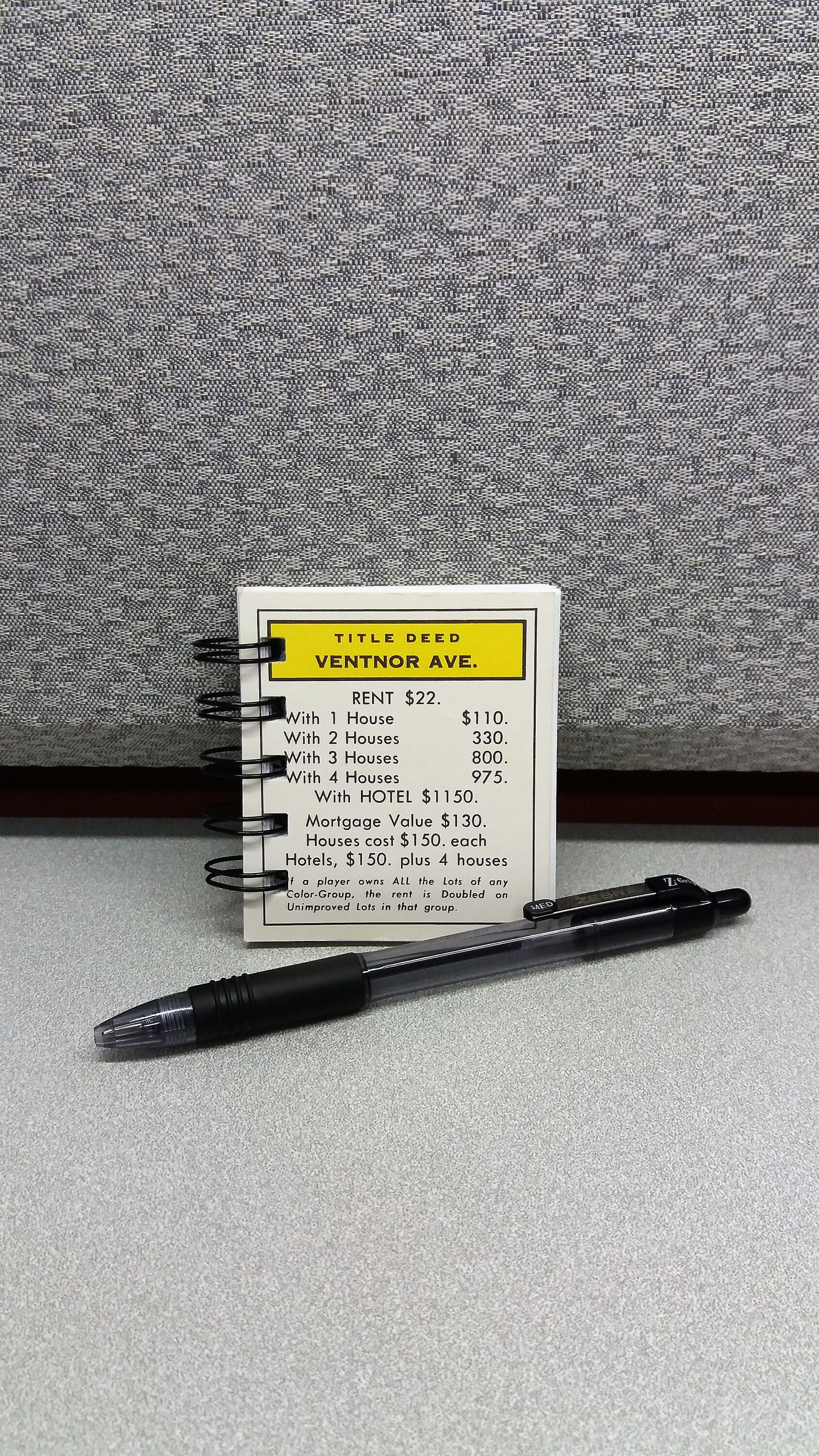 Ventnor Ave. Monopoly Notepad Journal Spiral Bound Notebook | Etsy