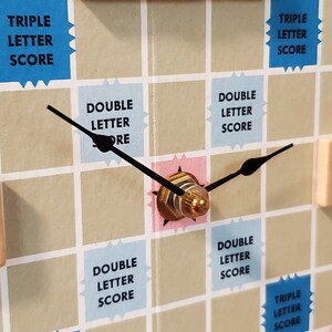 Scrabble Board Clock, Battery Operated Wall Clock, Roman Numerals ...