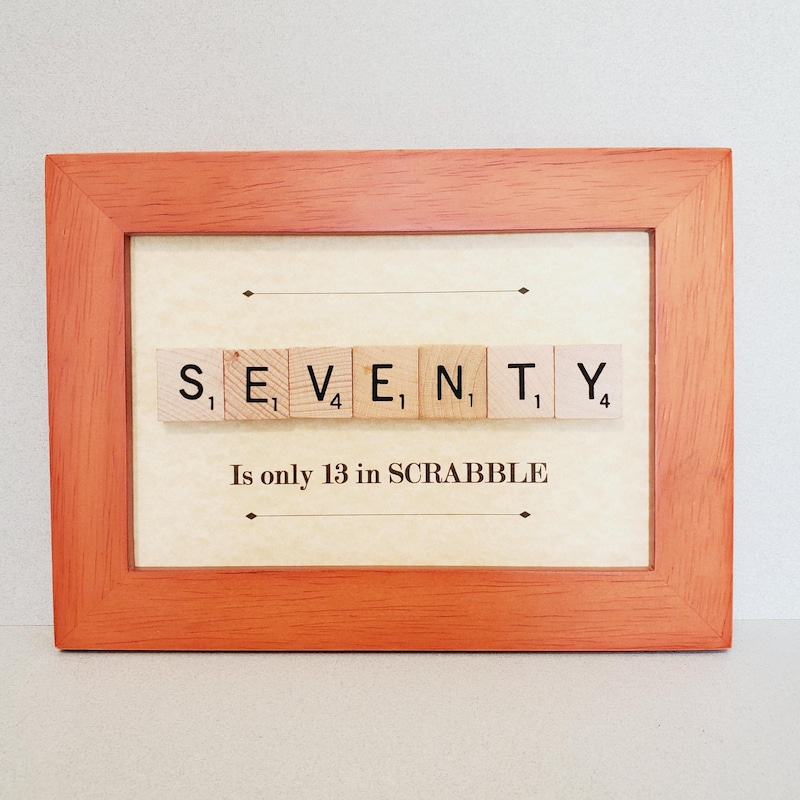 70 is Only 13 in Scrabble - Etsy