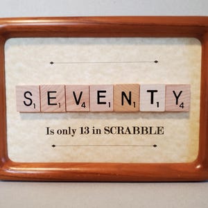 70 is Only 13 in Scrabble - Etsy