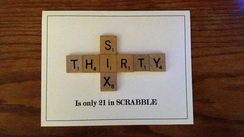 Custom Birthday Card Made to Order Scrabble Tile Birthday | Etsy