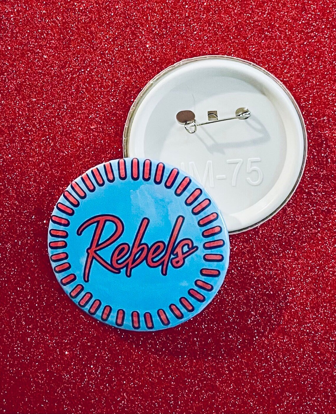 Ole Miss Powder Blue Rebels Game Day Button | Ole Miss Spirit Button ...