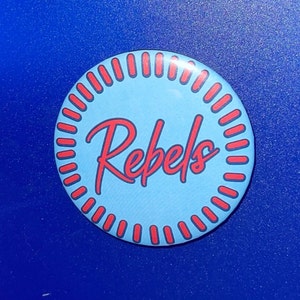 Ole Miss Powder Blue Rebels Game Day Button | Ole Miss Spirit Button ...