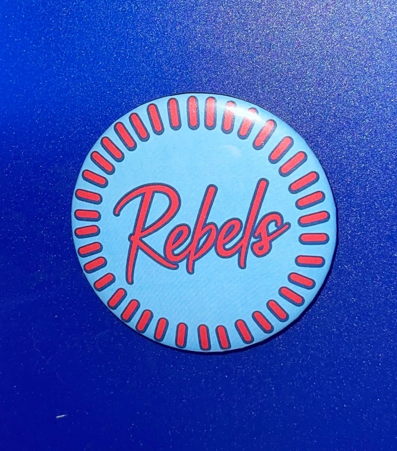 Ole Miss Powder Blue Rebels Game Day Button | Ole Miss Spirit Button ...