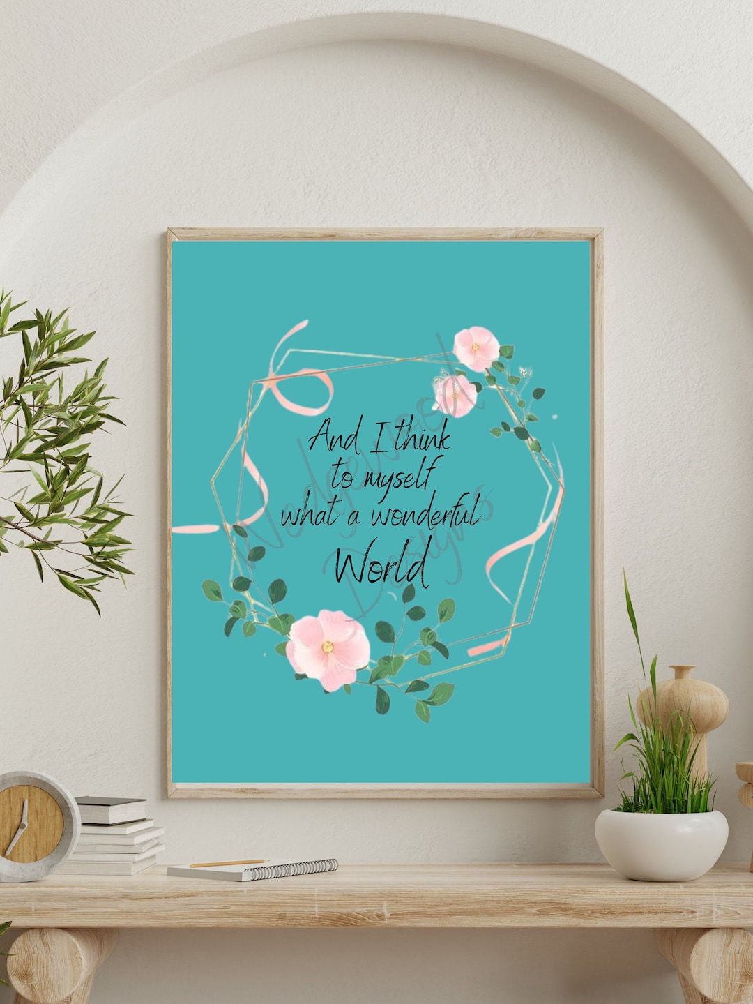 Wonderful World Digital Print | and I Think to Myself Printable | Home ...