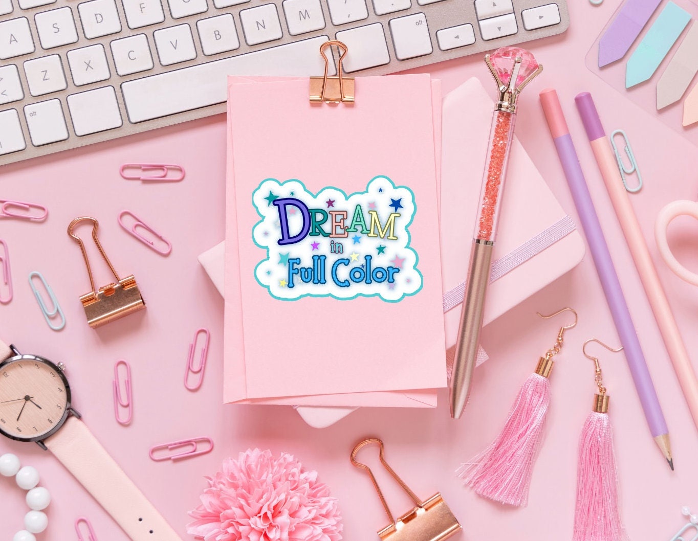 Laminated Vinyl Sticker Dream in Full Color Sticker Dream Big Sticker ...