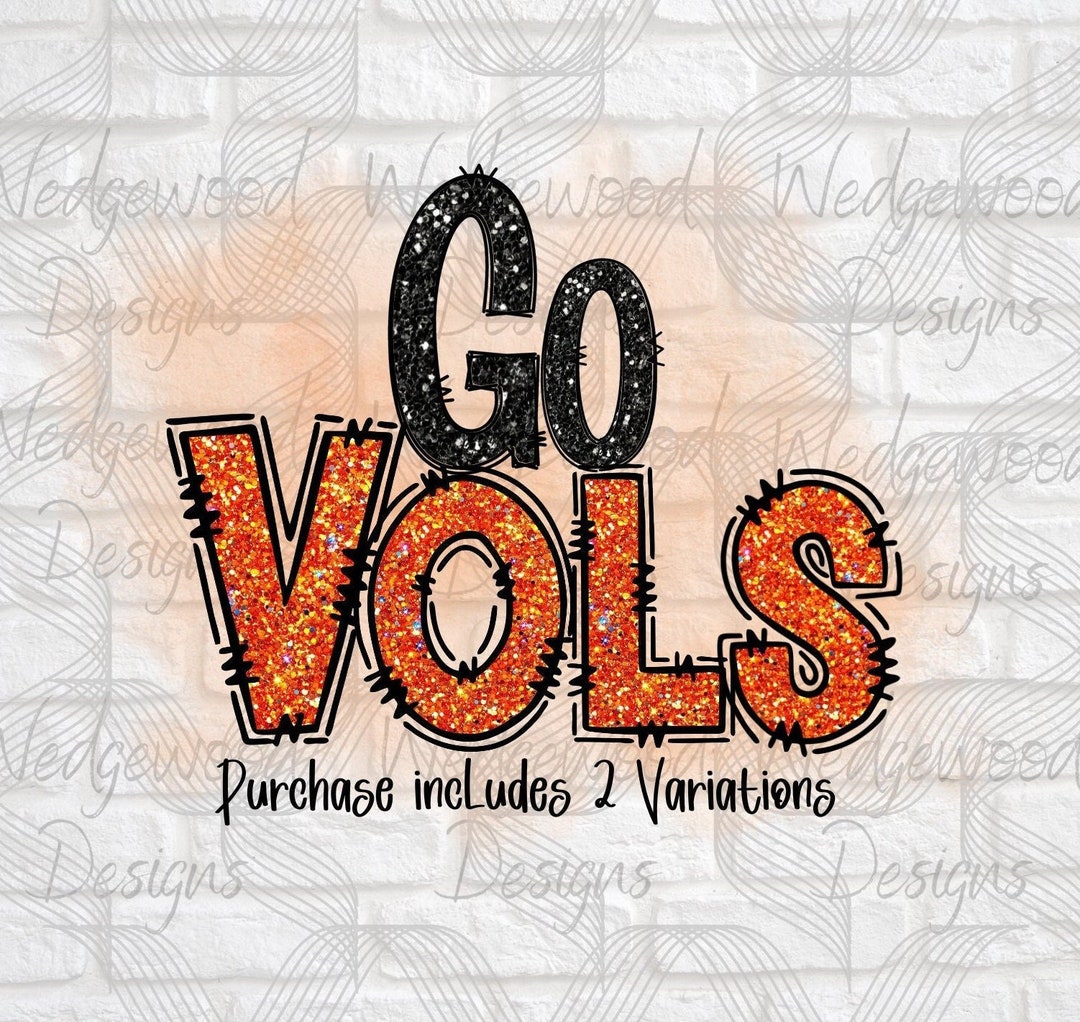 Go Vols Glitter PNG Downloadable Design | University of TN Design | UT ...