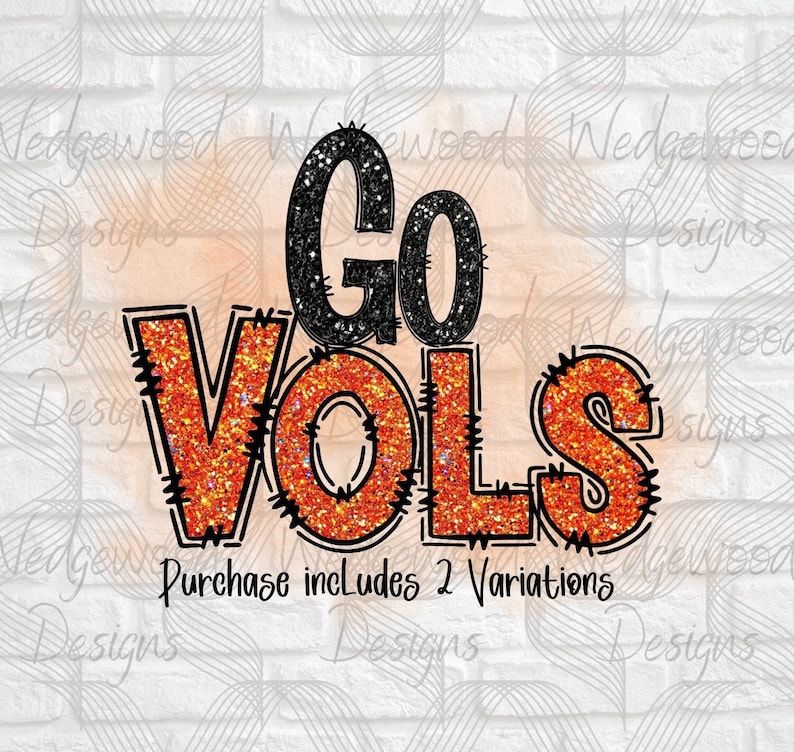 Go Vols Glitter PNG Downloadable Design | University of TN Design | UT ...