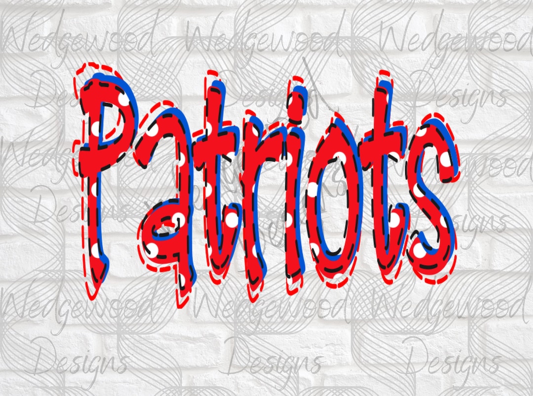 Patriots Red, White and Blue PNG Design File for DTF, Heat Transfer, UV ...