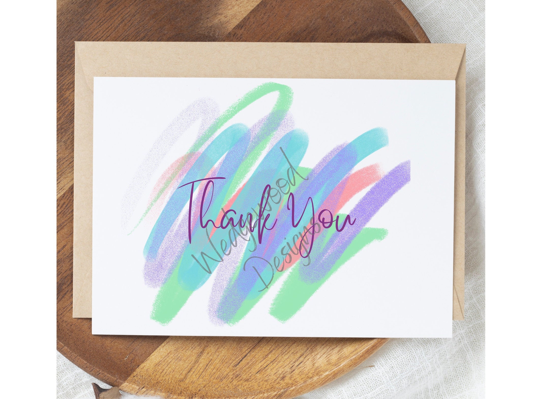 Printable Watercolor Note Cards | Printable Watercolor Thank You Note ...