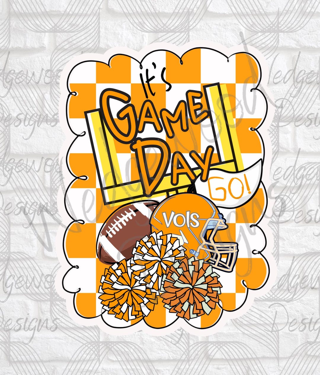 Game Day-fun UT Vols PNG File Design for Uv Dtf; Dtf/htv/sublimation ...