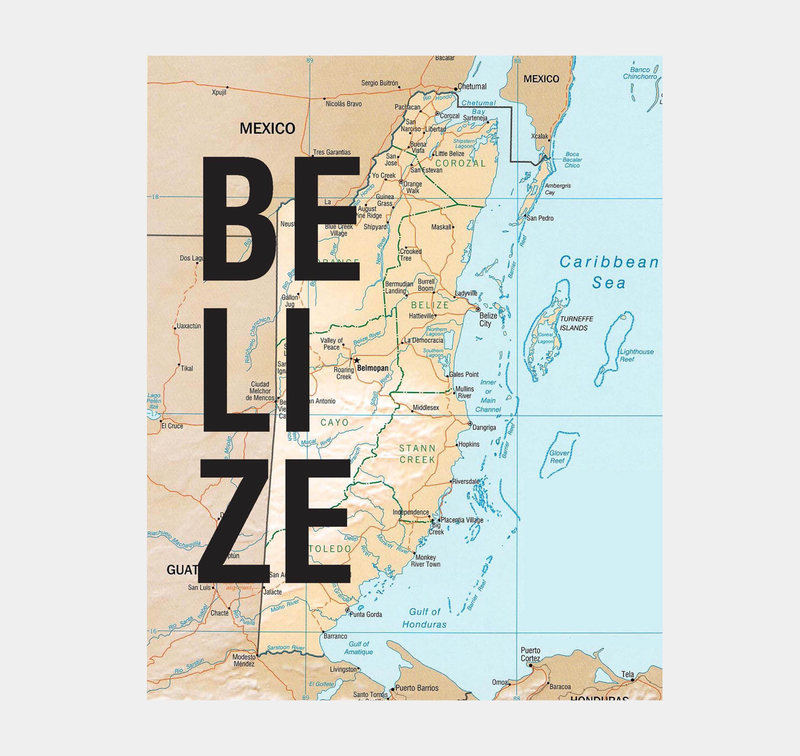 Belize Art Print, Ecuador Map, Travel Poster, Map Art, Central America ...