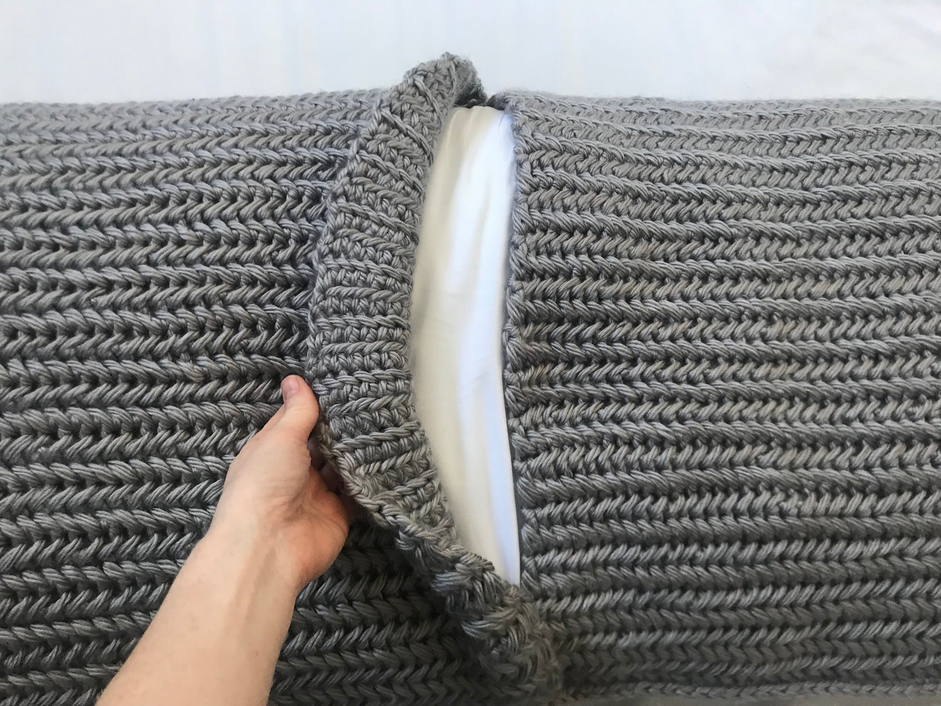 Herringbone Body Pillow, Crochet Pattern Home Bedroom Decor, Pregnancy ...