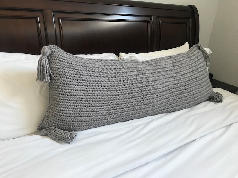 Herringbone Body Pillow, Crochet Pattern Home Bedroom Decor, Pregnancy ...