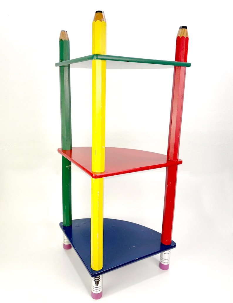 Postmodern Pencil Shelves by Pierre Sala, 1980s Era Memphis Style ...
