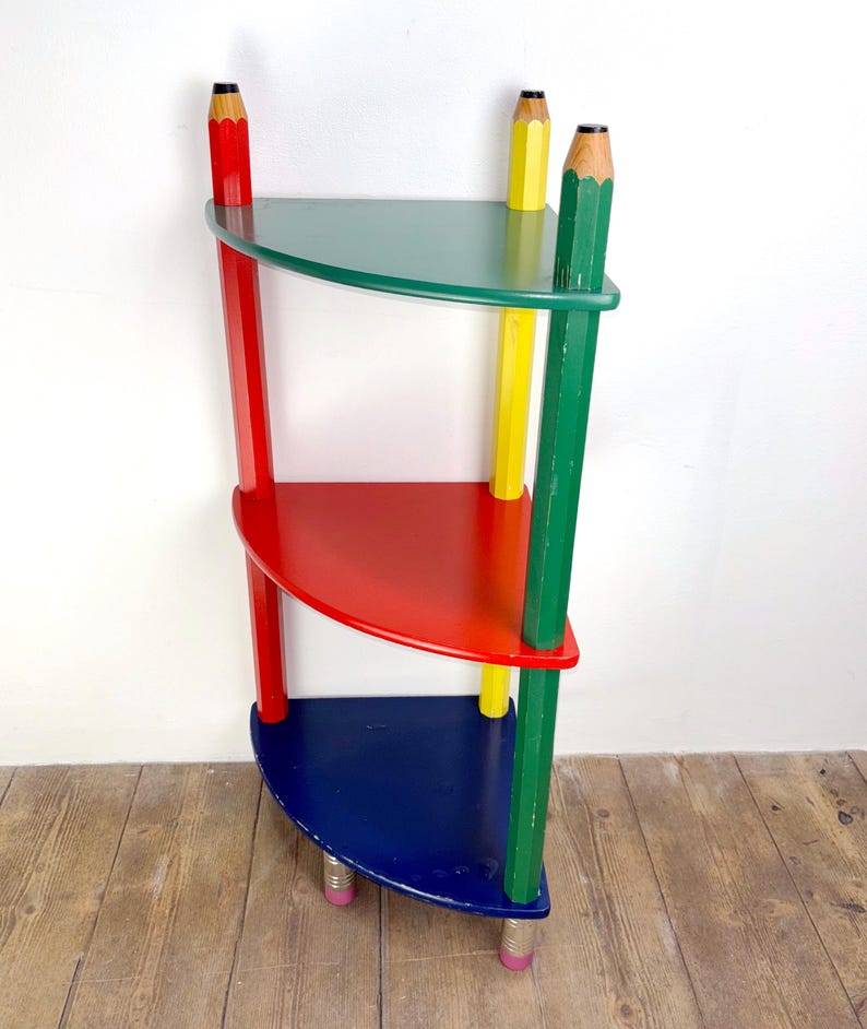 Postmodern Pencil Shelves by Pierre Sala, 1980s Era Memphis Style ...