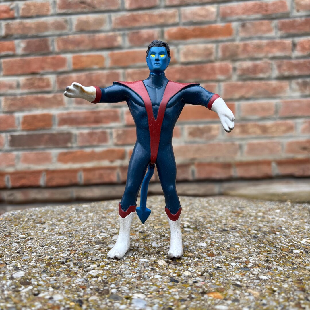 Vintage 1989 Marvel X-men Nightcrawler Collectible Rubber Action Figure ...