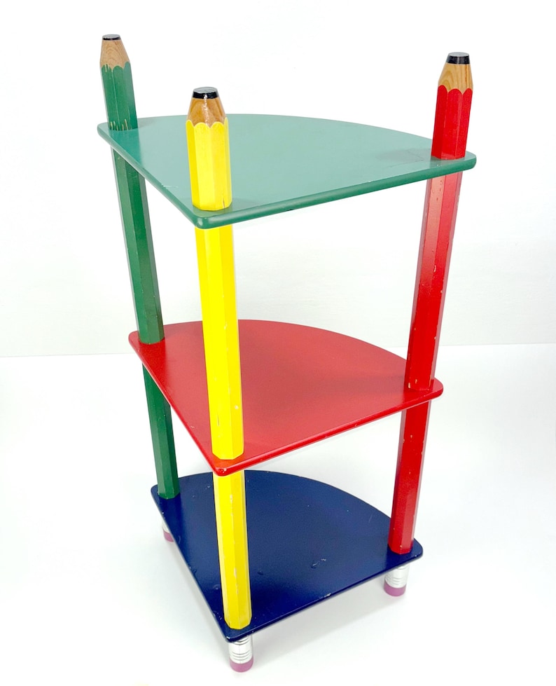 Postmodern Pencil Shelves by Pierre Sala, 1980s Era Memphis Style ...