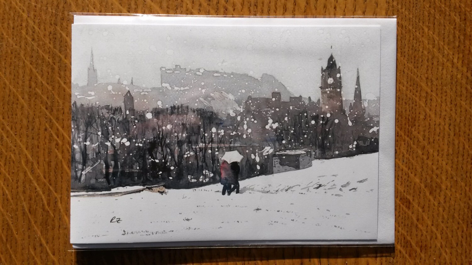 Edinburgh Winter Greeting Card 'winter on Calton - Etsy