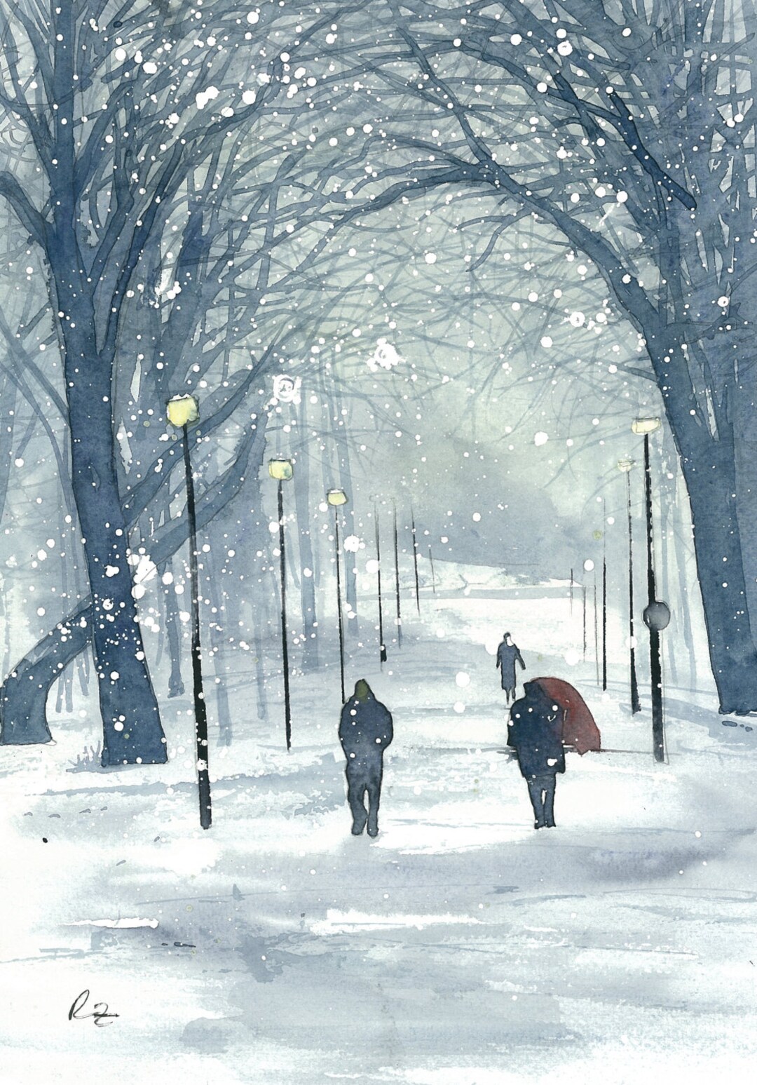 Edinburgh Winter Greeting Card 'meadows, Winter Day' - Etsy