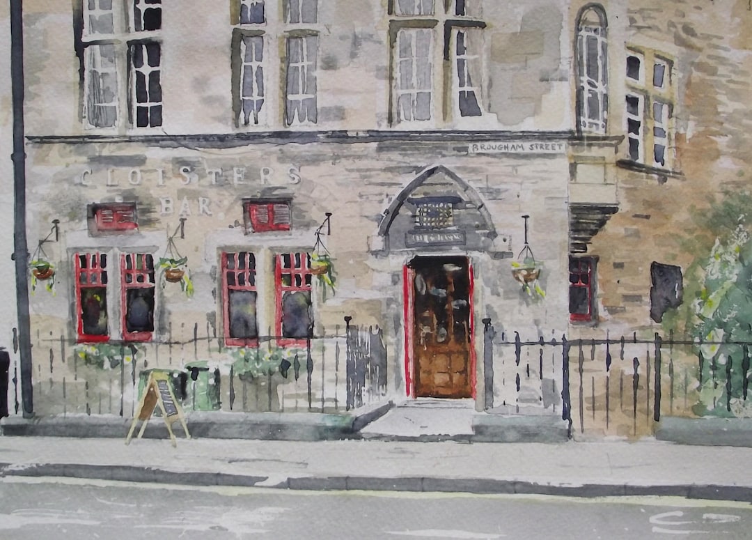 Edinburgh Pub Greeting Card Cloisters - Etsy