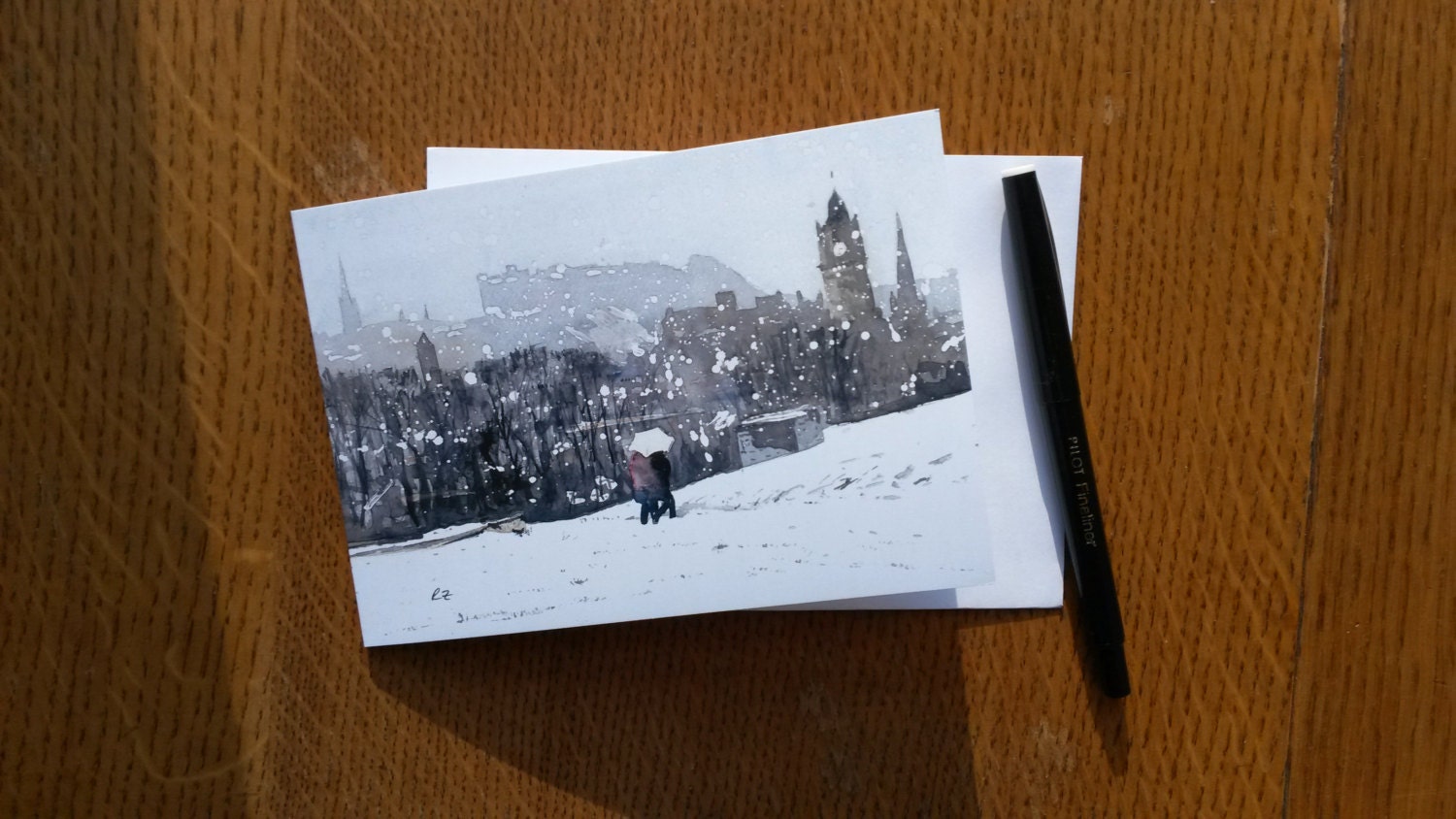 Edinburgh Winter Greeting Card 'winter on Calton - Etsy