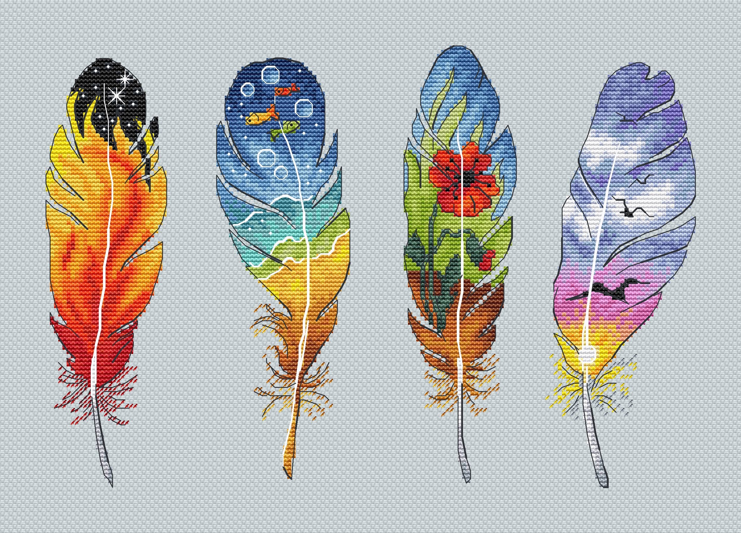 Feather Cross Stitch Pattern PDF Instant Download Element | Etsy Feather Cross Stitch Pattern PDF Instant Download Element | Etsy