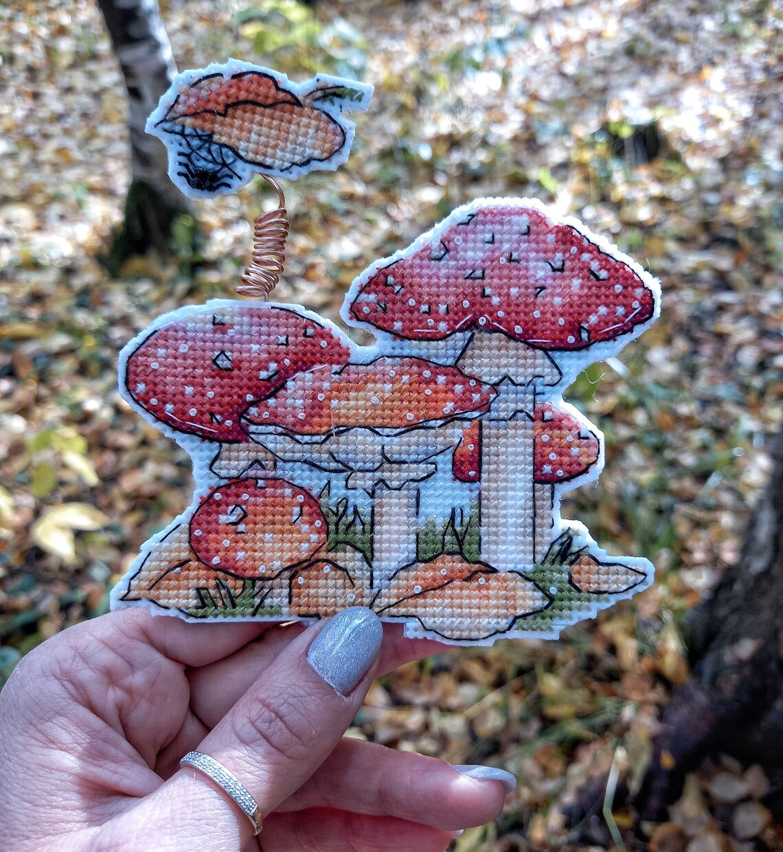 Mushroom Cross Stitch Pattern PDF Instant Download Forest | Etsy