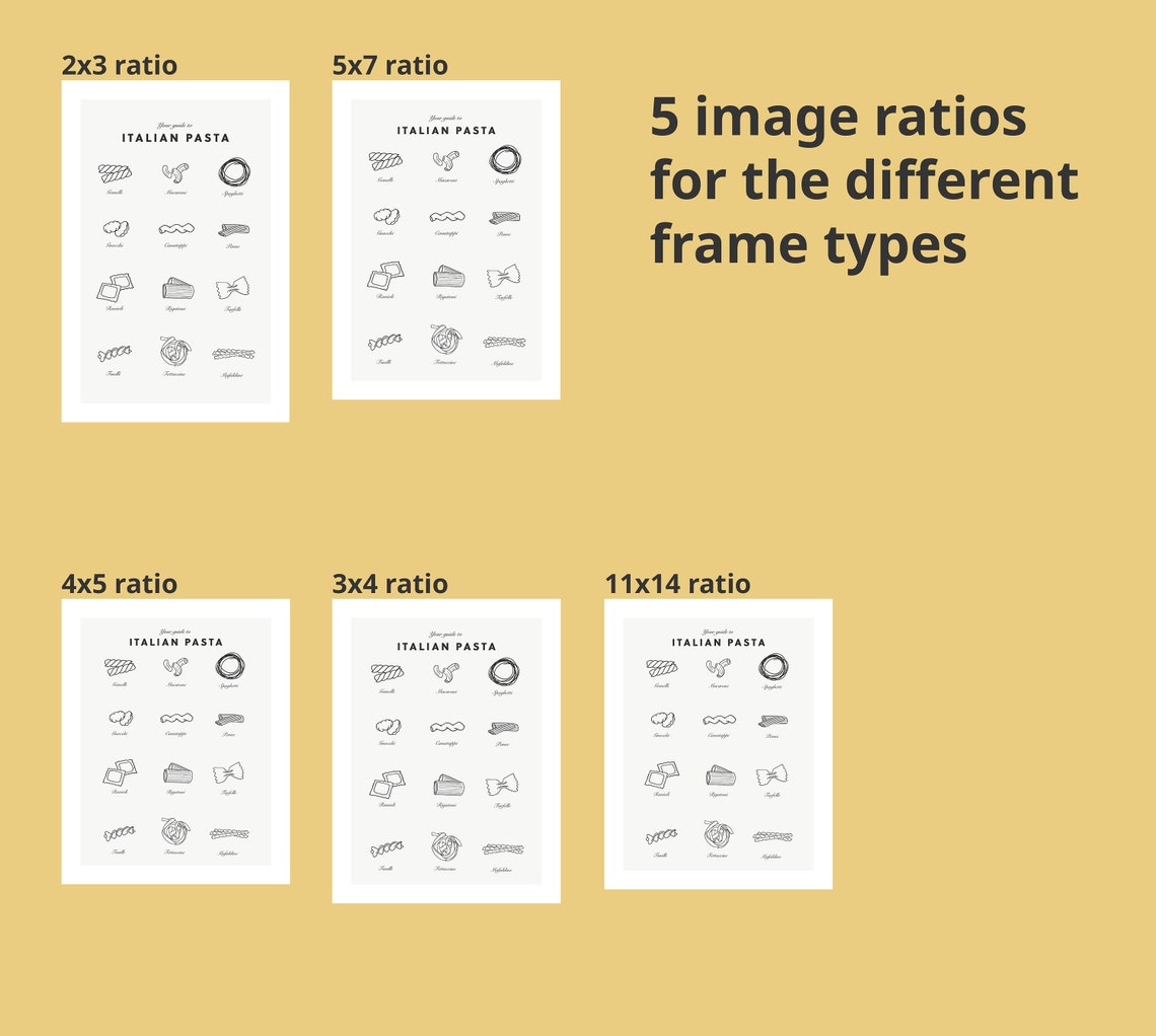 Guide to Italian Pasta Poster Printable Kitchen Poster - Etsy