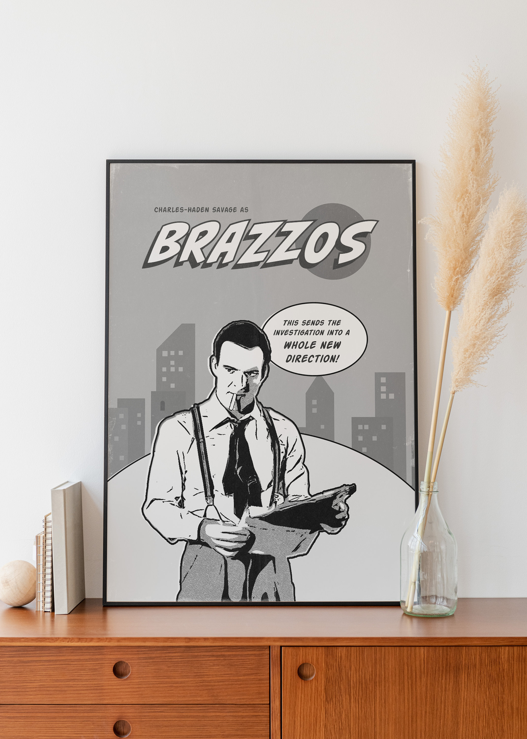 Only Murders in the Building Poster Detective BRAZZOS Poster Steve ...