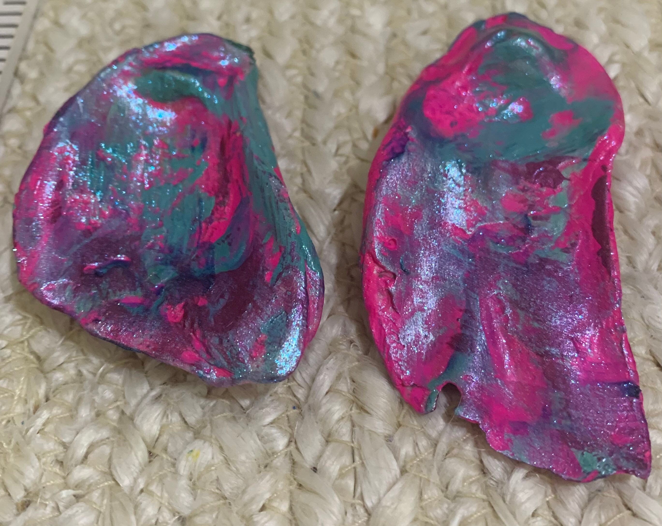 Pink Turquoise Oyster Shells/set of - Etsy