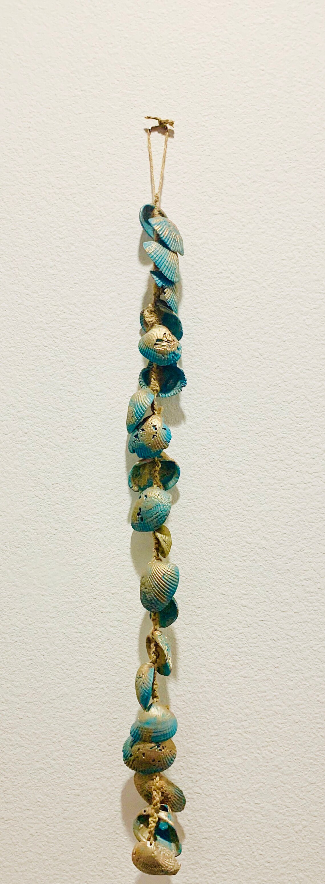 Sea Shell Garland Rustic Worn Shells Bronze Patina Blue | Etsy