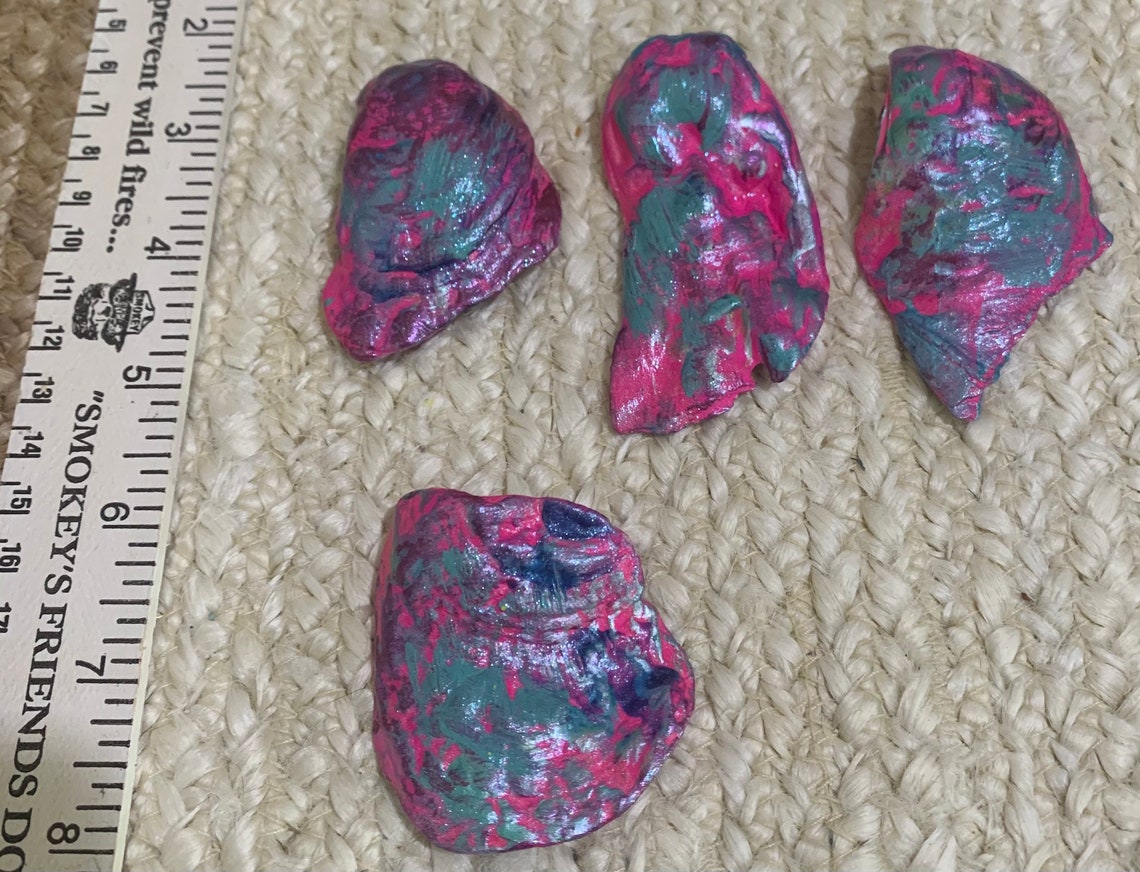 Pink Turquoise Oyster Shells/set of - Etsy