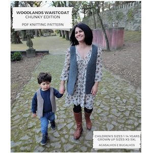 PDF Knitting Pattern | Woodlands Family Waistcoat Knitting Pattern ...